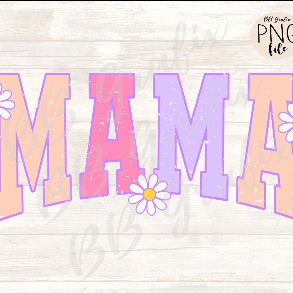 Colorful 'Mama' Graphic Design - Gem